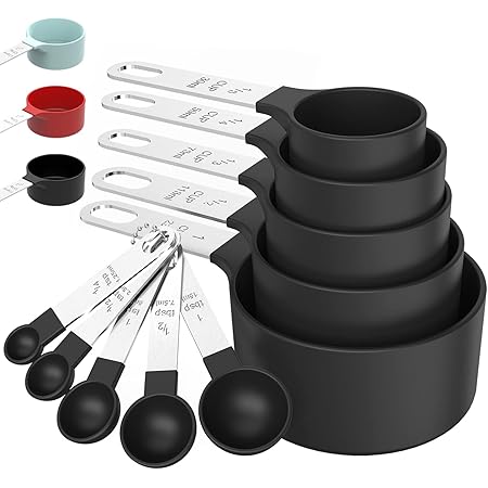 Amazon.com: Chef Craft Easy to Read Plastic, Measuring Cup Set, 10 ...