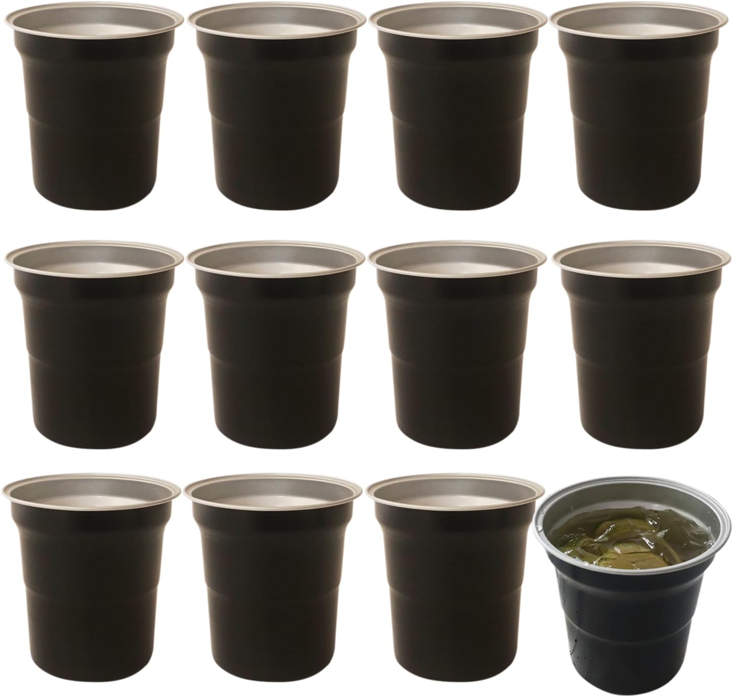 Amazon.com: Heluok Aluminum Cups 16 OZ, Black Color Eco-Friendly and ...