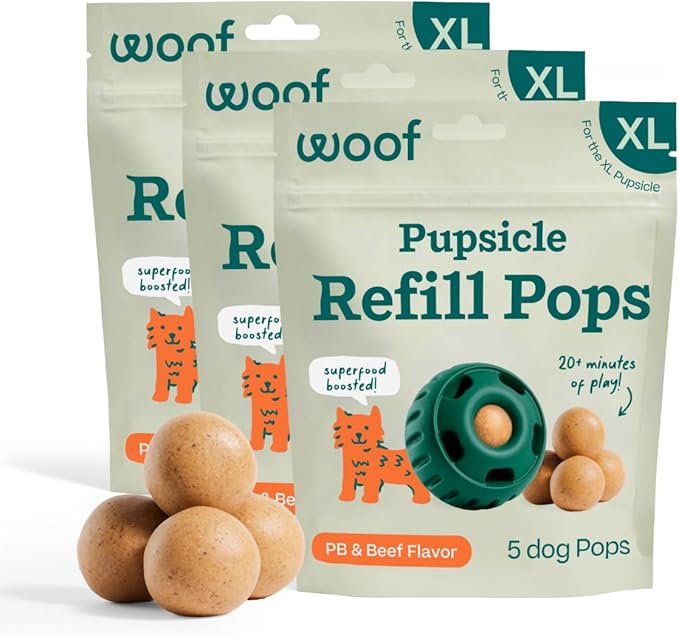 Amazon.com : WOOF Pupsicle Refill Pops, Delicious Long Lasting Dog ...