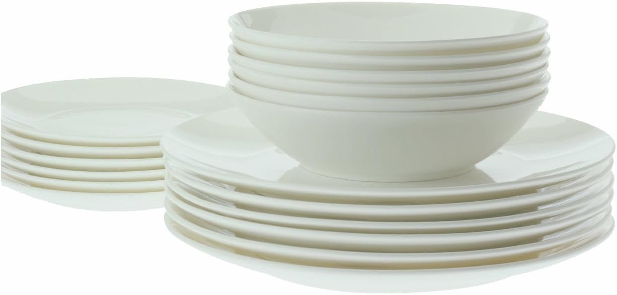 Amazon.com | Maxwell and Williams 18-Piece Cashmere Coupe Dinner Set ...