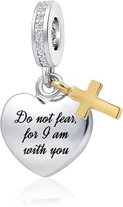 Amazon.com: MZC Jewelry Cross Heart Charm for Pandora Bracelets ...
