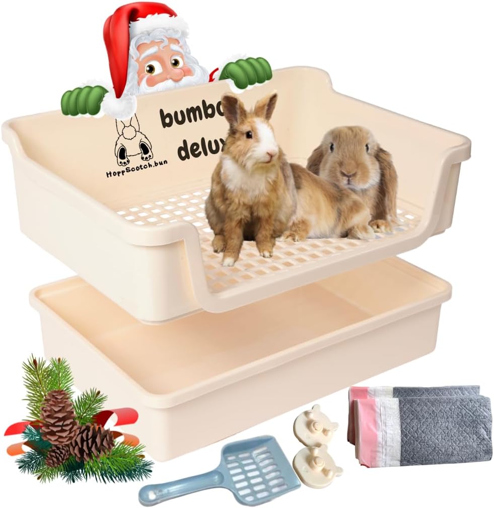 Amazon.com : Bumbox Deluxe Rabbit Extra Large Litter Box, Training ...