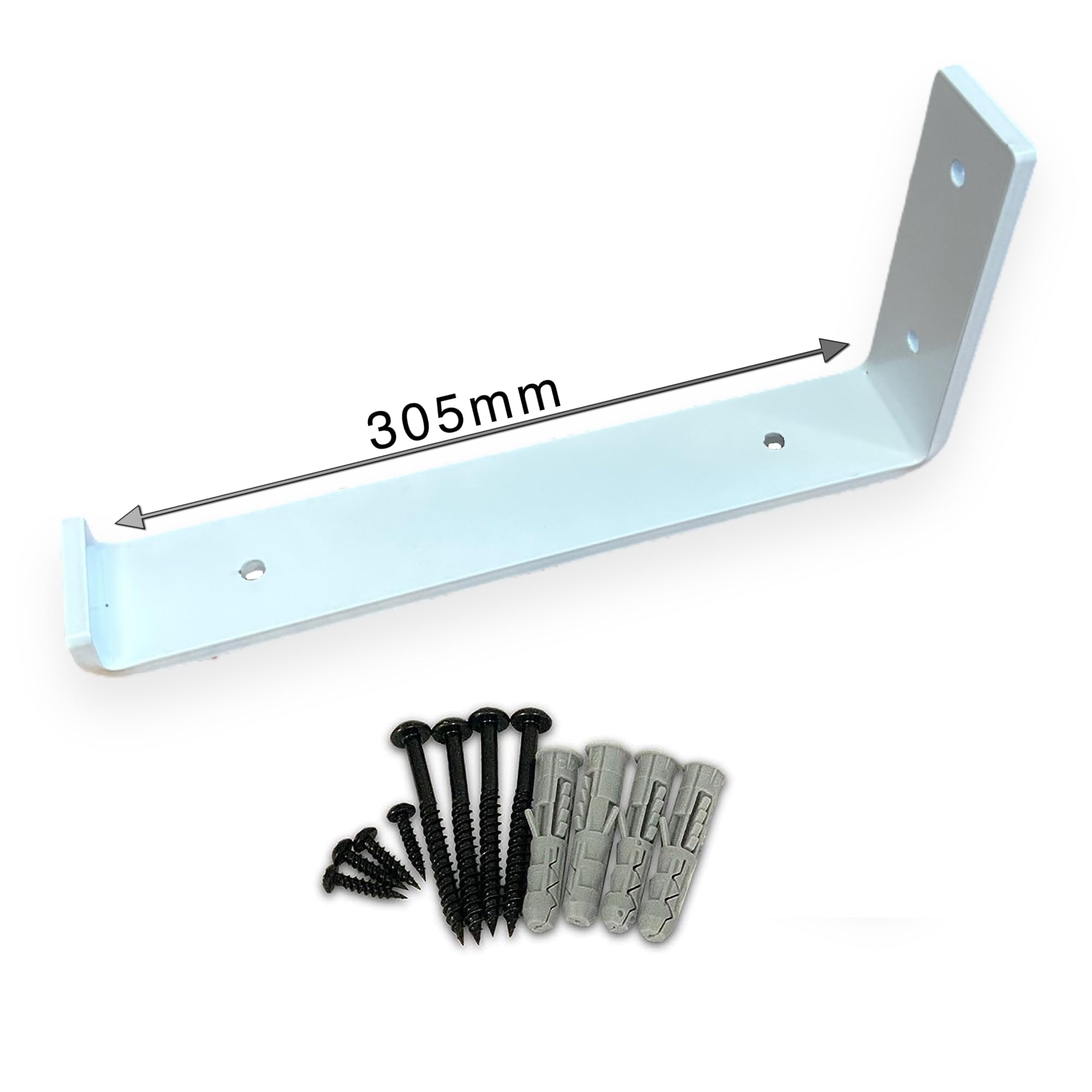 4-Pack 305mm UP Industrial-Style Heavy Duty 6mm Steel Shelf Brackets ...