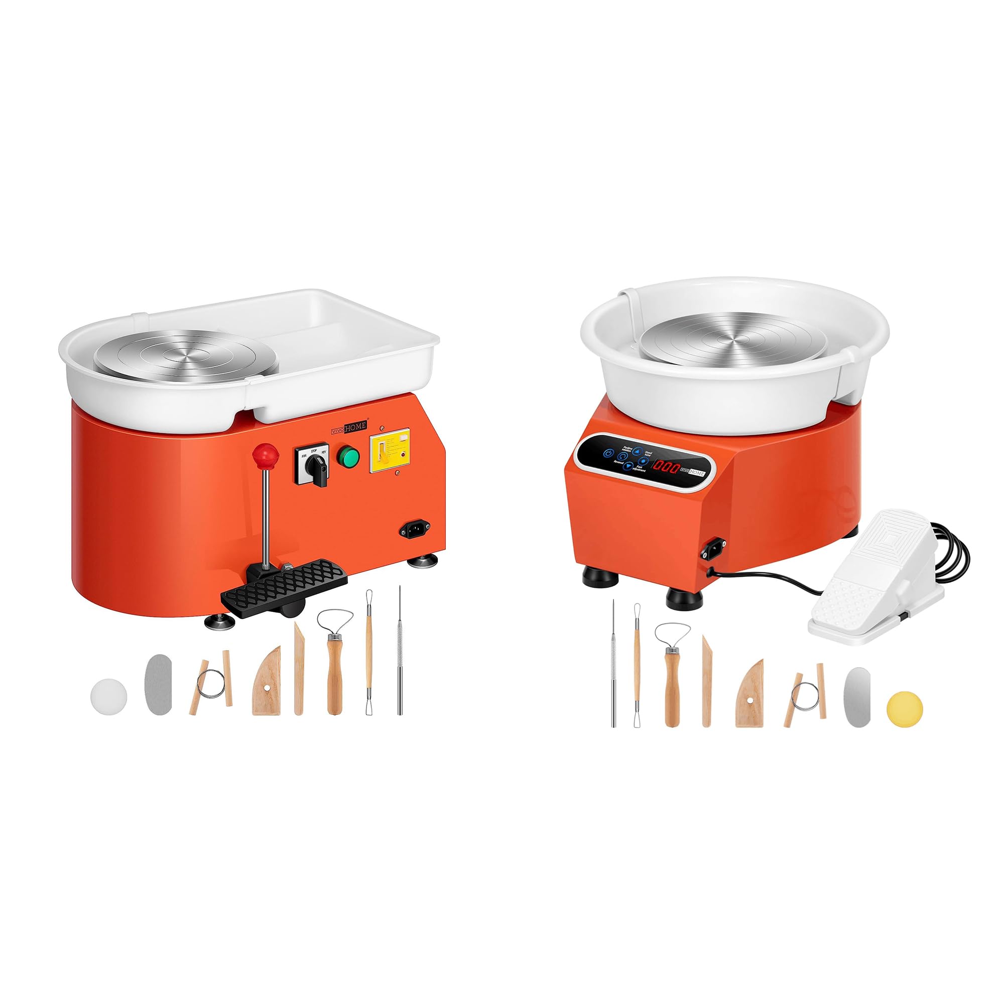 Amazon.com: VIVOHOME 25CM Pottery Wheel Forming Machine with Foot Pedal ...