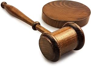 Amazon.com: Gavel and Block Set - Handcrafted Rustic Matte Old View ...