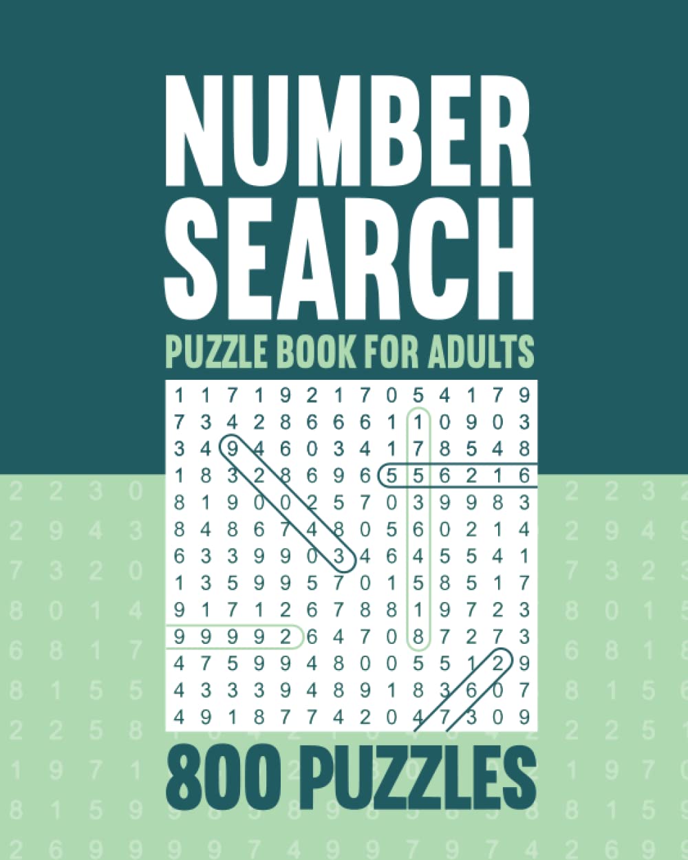 Number Search Book for Adults: Big Puzzle Book with 800 Number Find ...