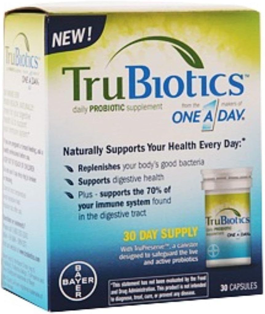 TruBiotics Daily Probiotic Supplement Capsules 30 Capsules by One-A-Day ...