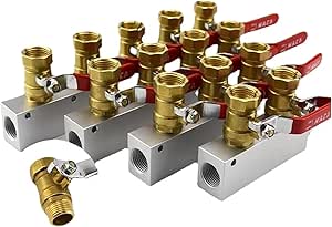 Amazon.com: WVAIUPIX 27x36mm 1/2" BSP Female 2 3 4 5 6 7 8 9 10 Ways ...