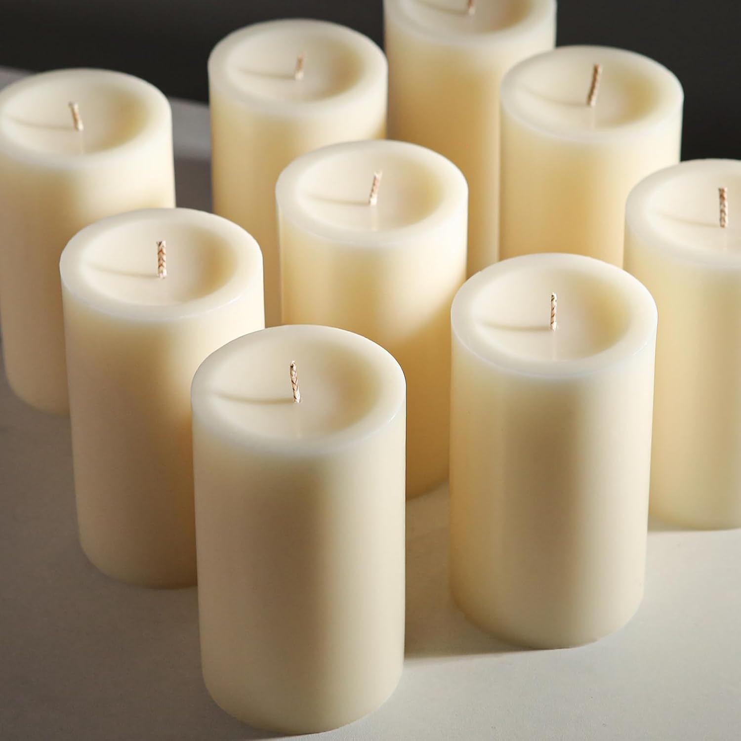 Amazon.com: 2.8x6 Pillar Candles Set of 6, Unscented Ivory Pillar ...