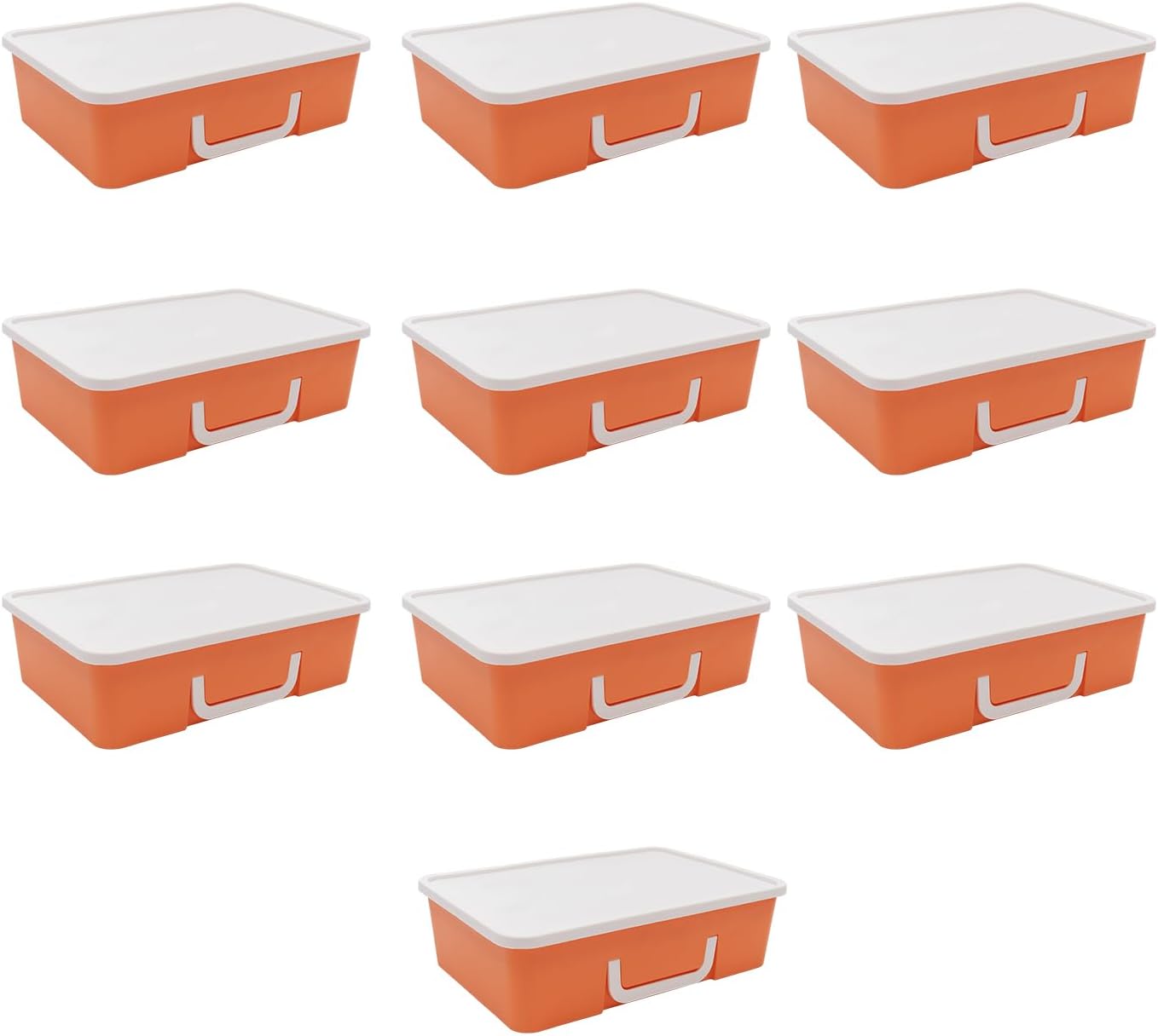 Amazon.com: Oiveinya 10 Pieces Small Plastic File Box with Lid and ...