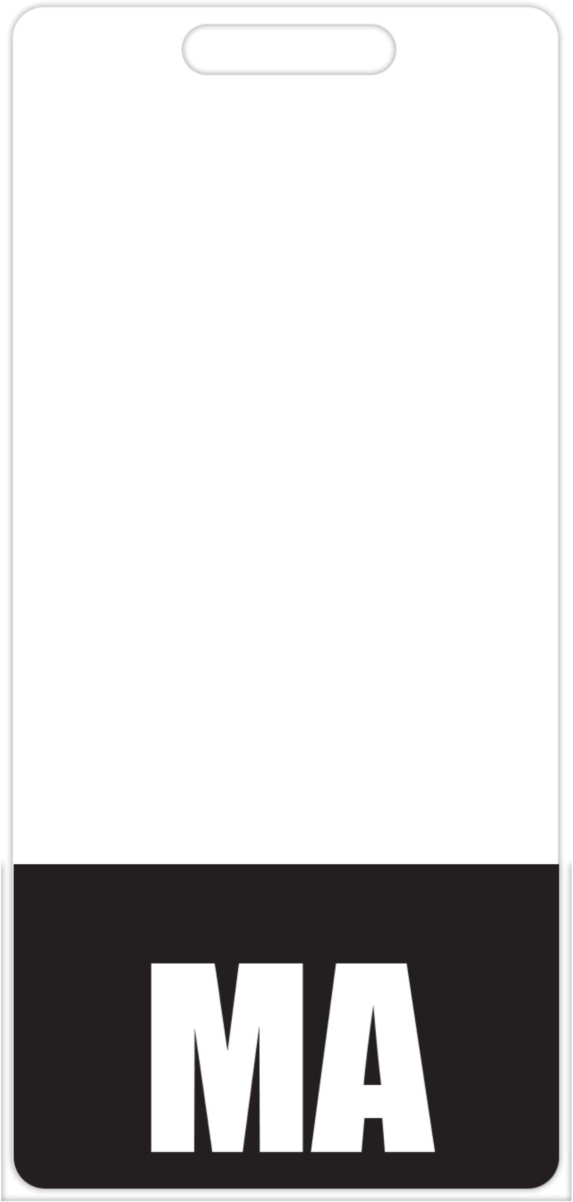 Amazon.com : MA Badge Buddy (Blue) - Vertical Heavy Duty Badge Tags for ...