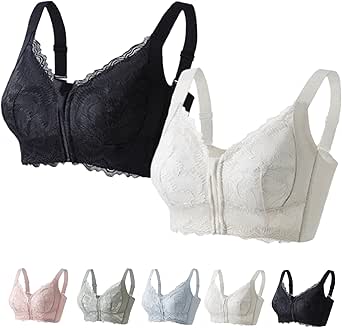 Ultra Soft Front Zip Wireless Lifting Bra, Comfortable Shaping Bras for ...