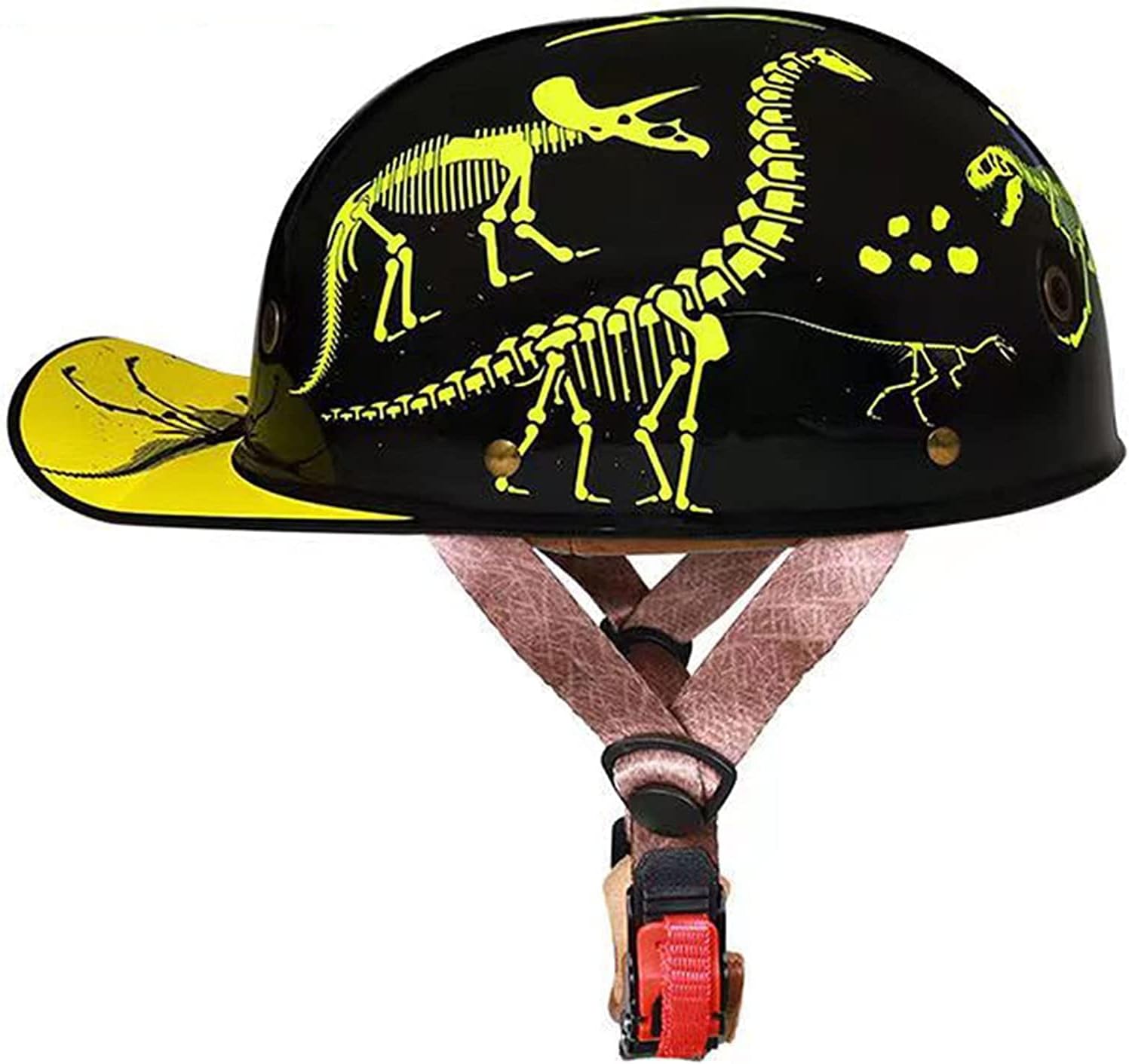 GLHalfM Retro Motorcycle Half Shell Helmet Fashion Vintage Street ...