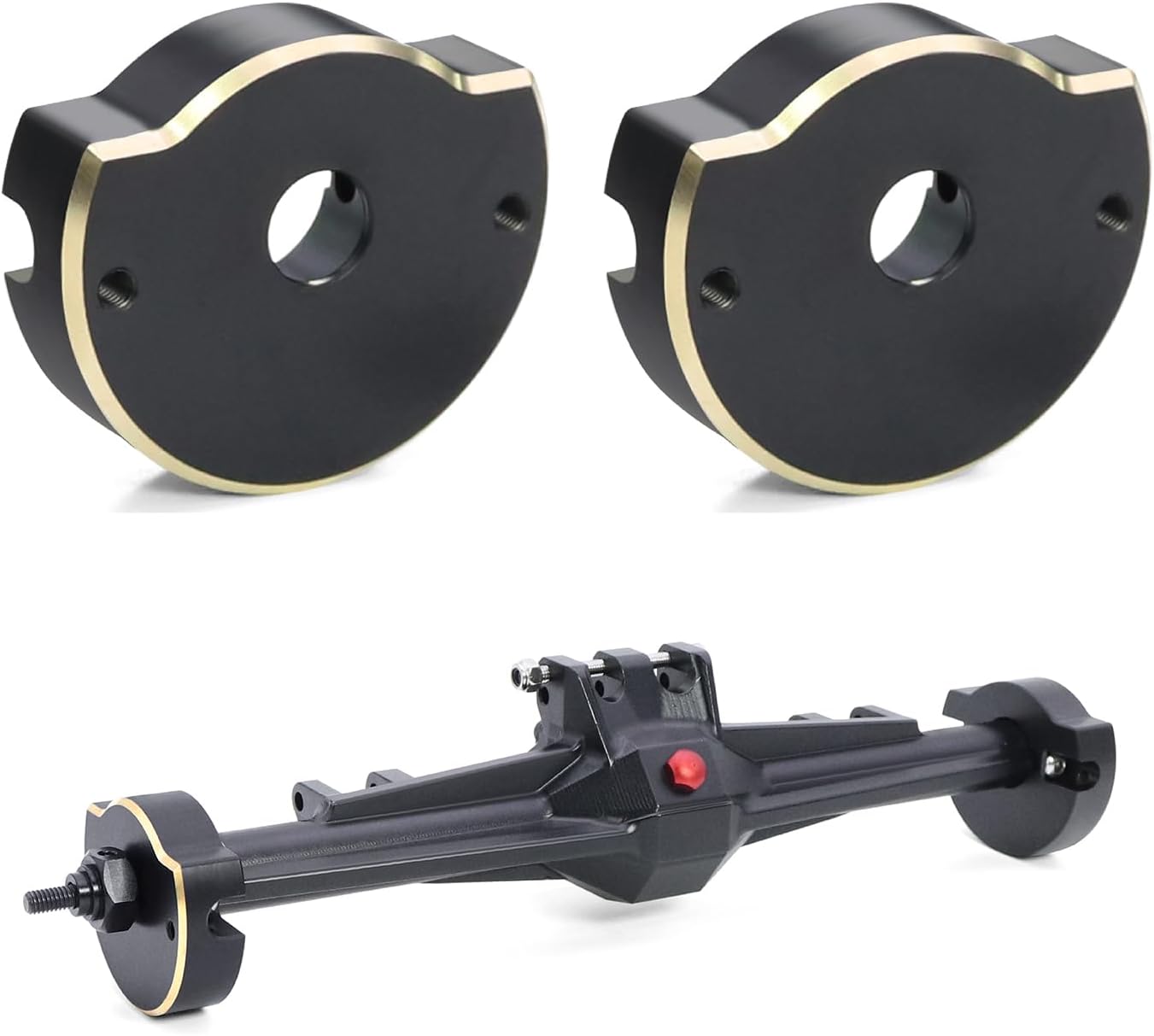 Amazon.com: H10 Black Brass Front Counterweight Rear Axle Tube Cap ...
