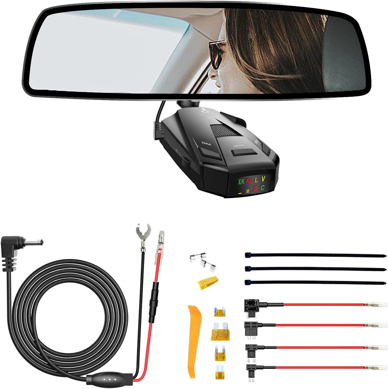 Amazon.com: SDSACZMU Radar Detector Rearview Mirror Rod Mounting ...