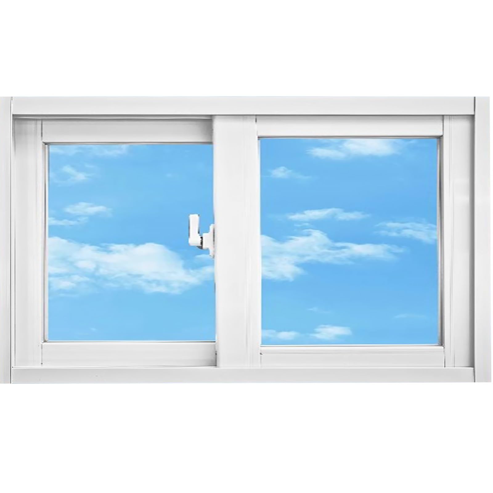 Horizontal Sliding Window White Aluminum Flush Mount Ventilation ...