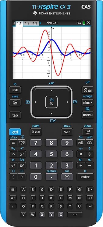 Texas Instruments TI-Nspire CX II CAS Color Graphing Calculator.