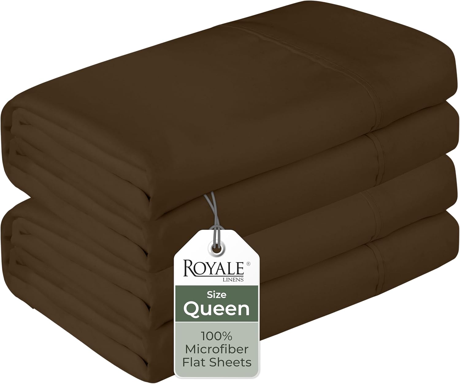 Amazon.com: Royale Linens 2 Pack Bulk Flat Sheet Set - Top Sheets -Soft 1800 Microfiber ...