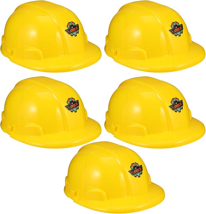 TOYANDONA 5pcs Kids Yellow Construction Hat Plastic Childrens Hard Hat ...