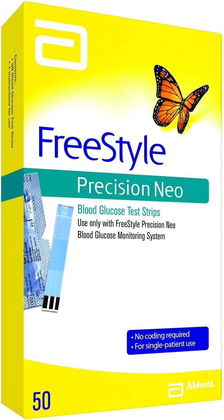 Amazon.com: Freestyle Precision Neo Blood Glucose Test Strips, 0.073 ...