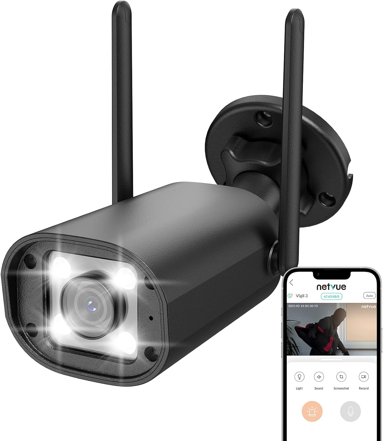 Amazon.com : NETVUE Security Camera Outdoor, Indoor Camera System for ...