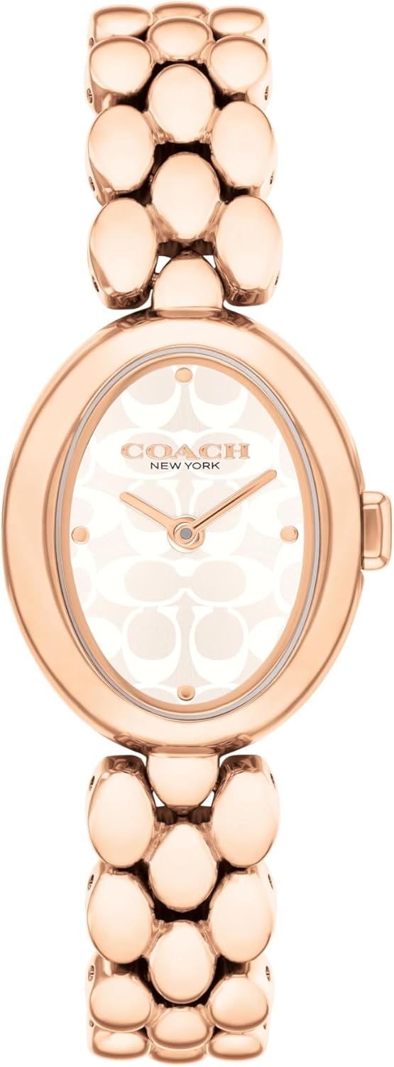 Coach SAMMY WOMENS SILVER WHITE DIAL IONIC PLATED ROSE GOLD STEEL Watch ...