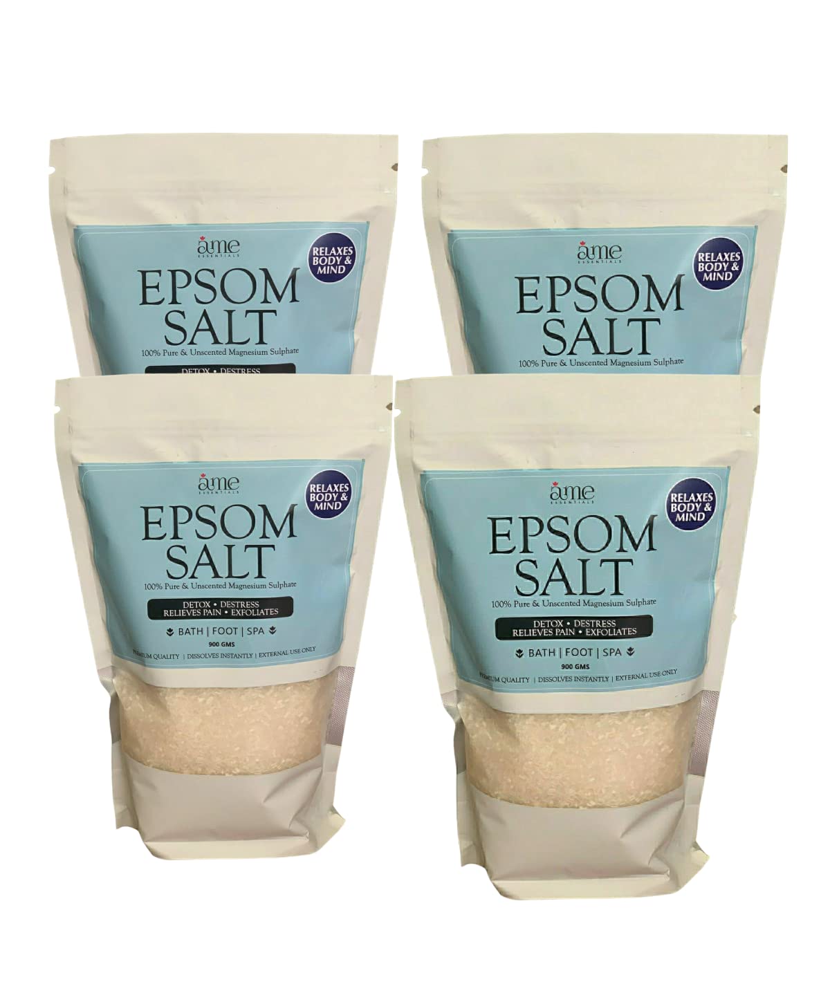 AME Essentials Epsom Bath Salt, 900 Grams (Pack of 4) : Amazon.in: Beauty