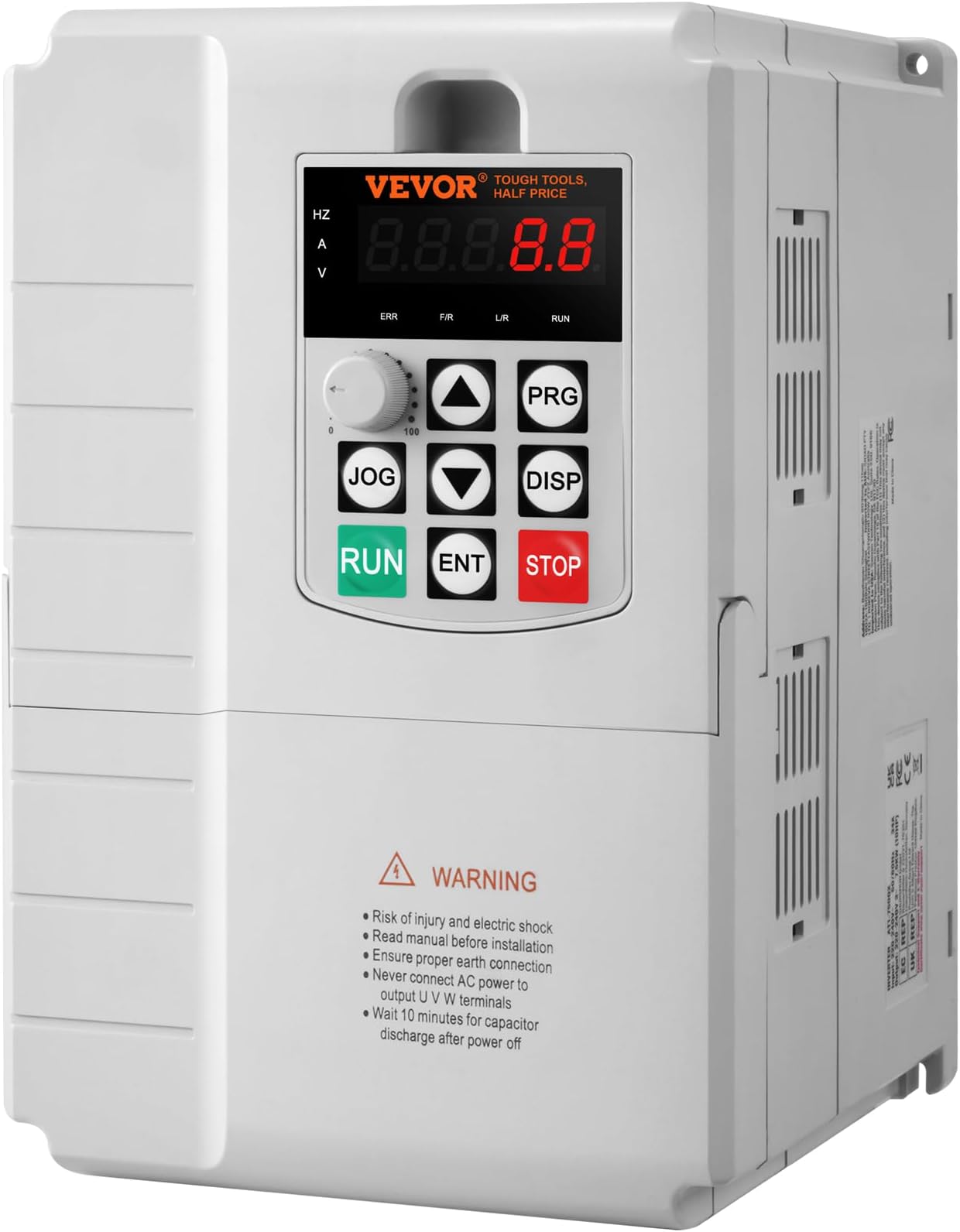 Amazon.com: VEVOR VFD 3HP, 2.2KW, 10A, 1 Phase 220V-240V Input to 3 ...