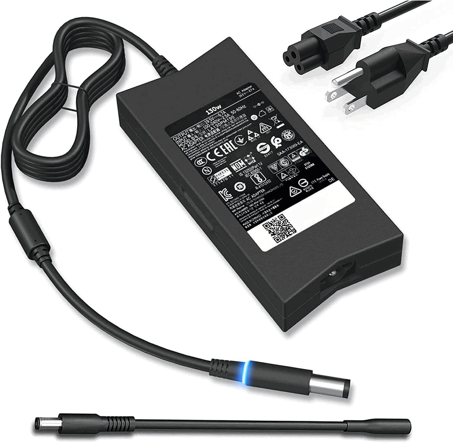 Amazon.com: 19.5V 6.7A 130W AC Adapter for Dell Inspiron 15 7000 7559 ...
