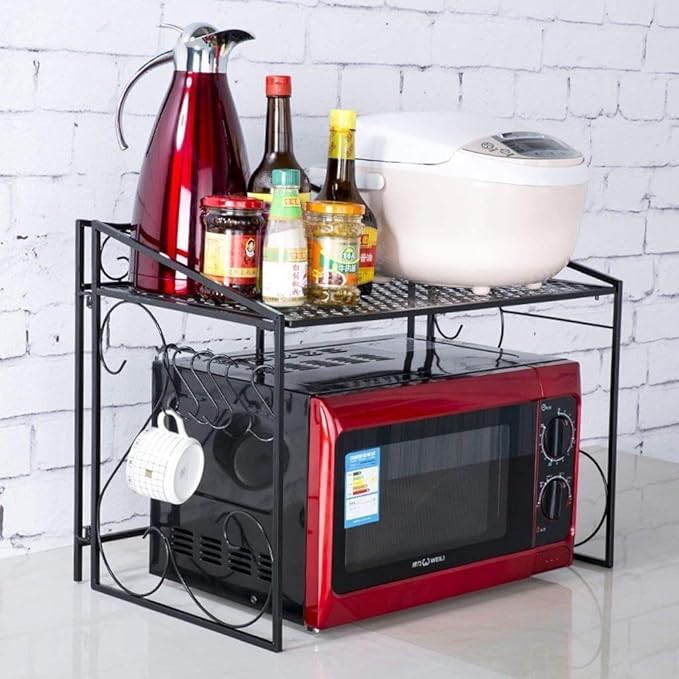 KUNDI Durable 2 Tier Kitchen Storage Rack Cabinet Shelves for Organize ...