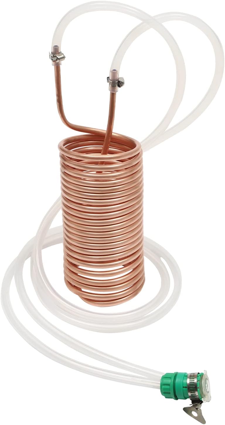 Amazon.com: Copper Immersion Wort Chiller, Cooling Coil Pipe for Home ...