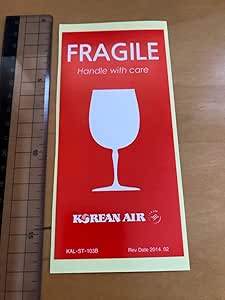 Amazon.com: Fragile Sticker Airline Korean Air Korean AIR Fragile Hobby ...
