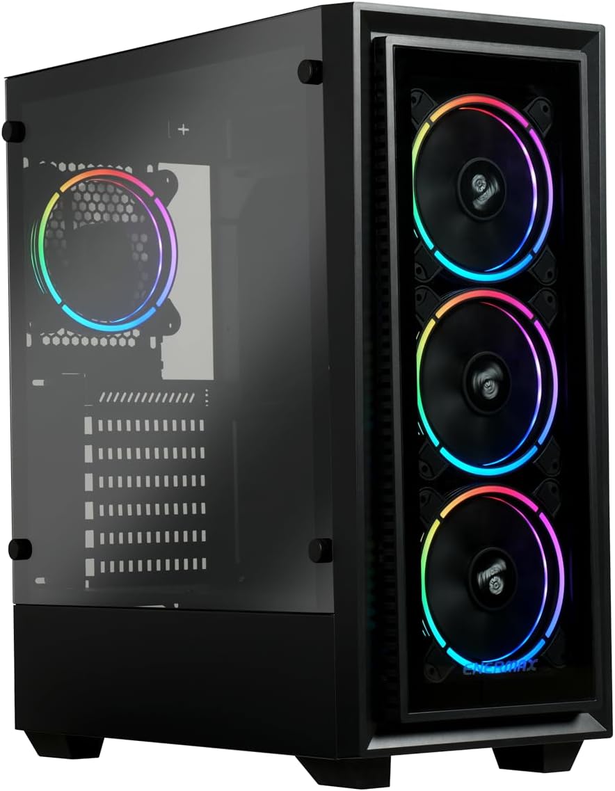 Enermax Starryfort SF30 ARGB Mid Tower Gaming PC case made of tempered ...