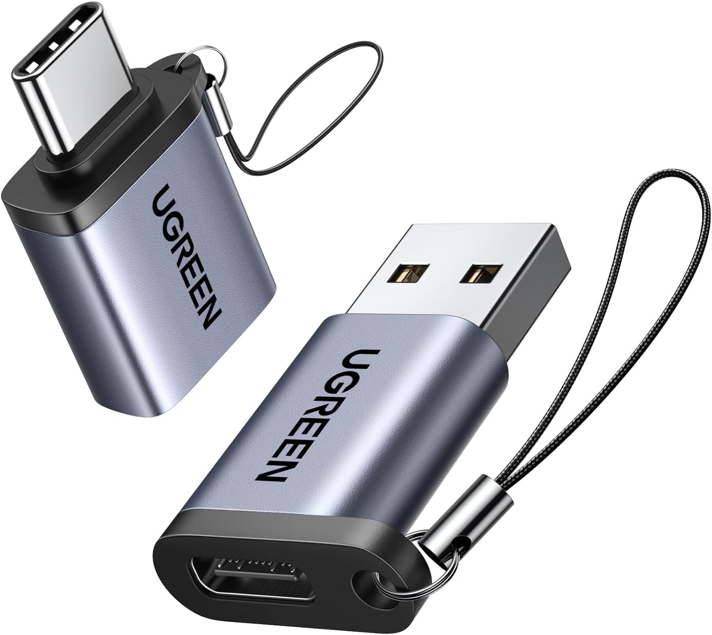 UGREEN USB to USB C Adapter with C Male to 3.2 Female Charger 2 Pack ...