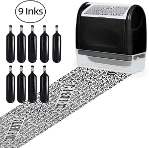 Amazon.com: Identity Theft Protection Roller Stamp with Refill Ink ...