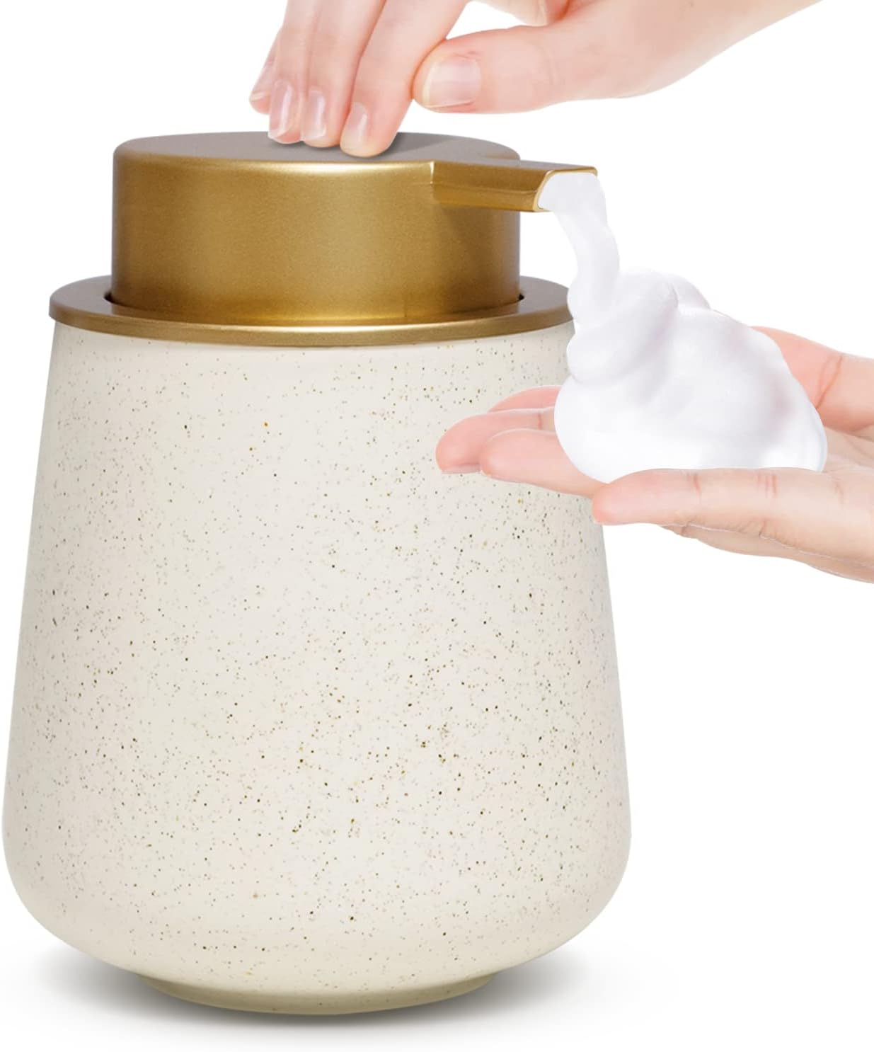 12 Oz Ceramic Soap Dispenser with Pump,Refillable Hand Soap Dispenser ...