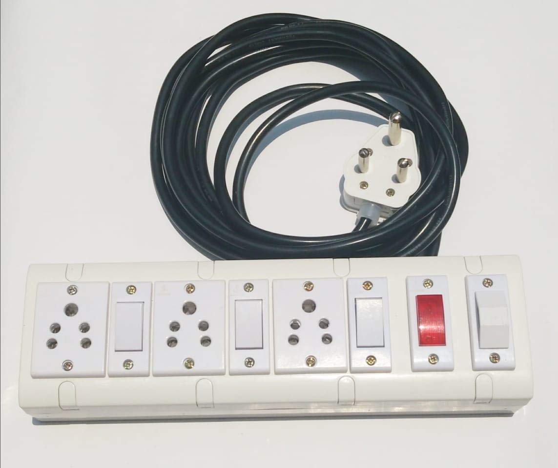 Buy Greatindo® Heavy Duty Electric Extension Box Anchor (3 6 amp Socket ...