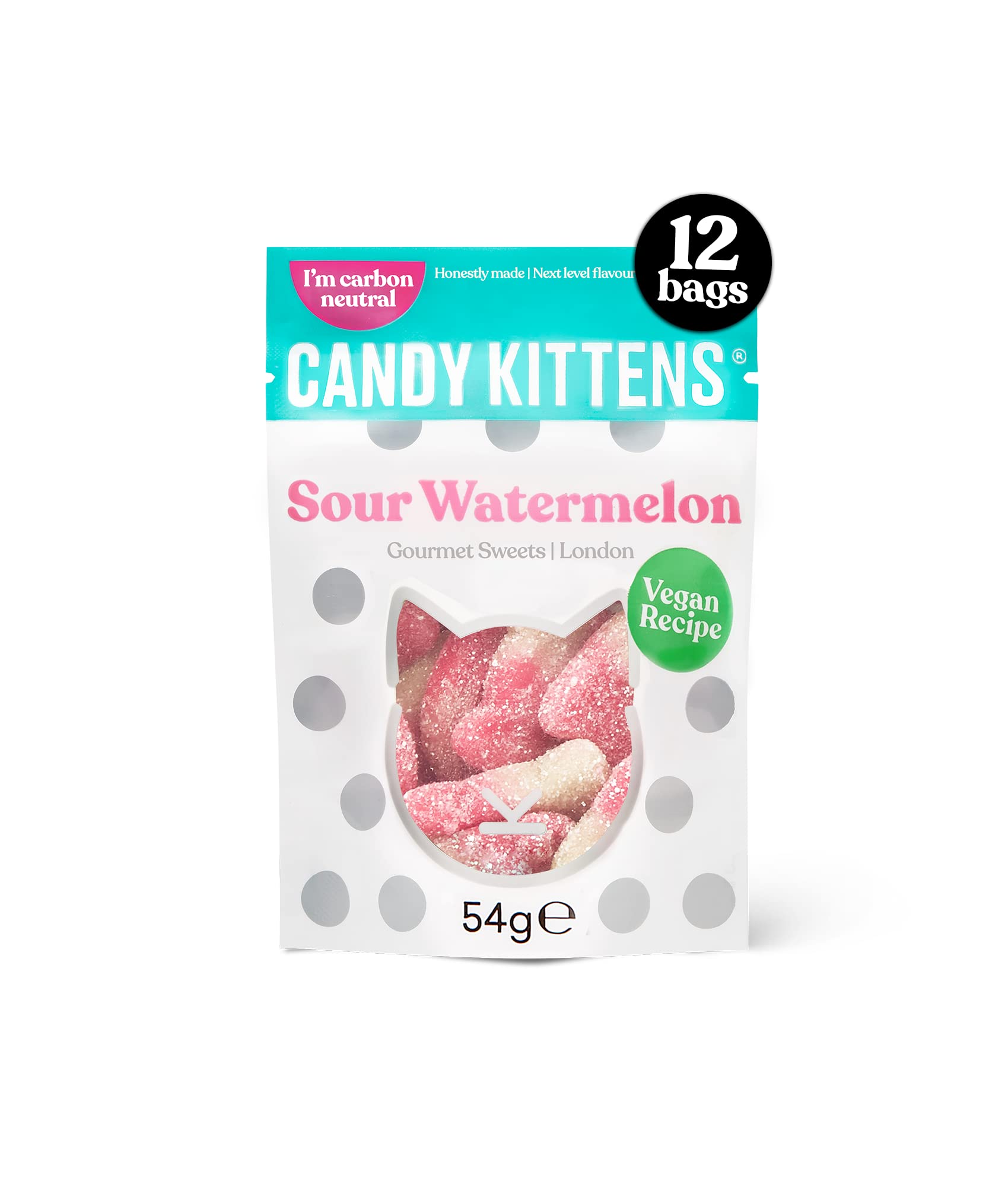 Candy Kittens Sour Watermelon Vegan Gourmet Sweets - Palm Oil Free ...