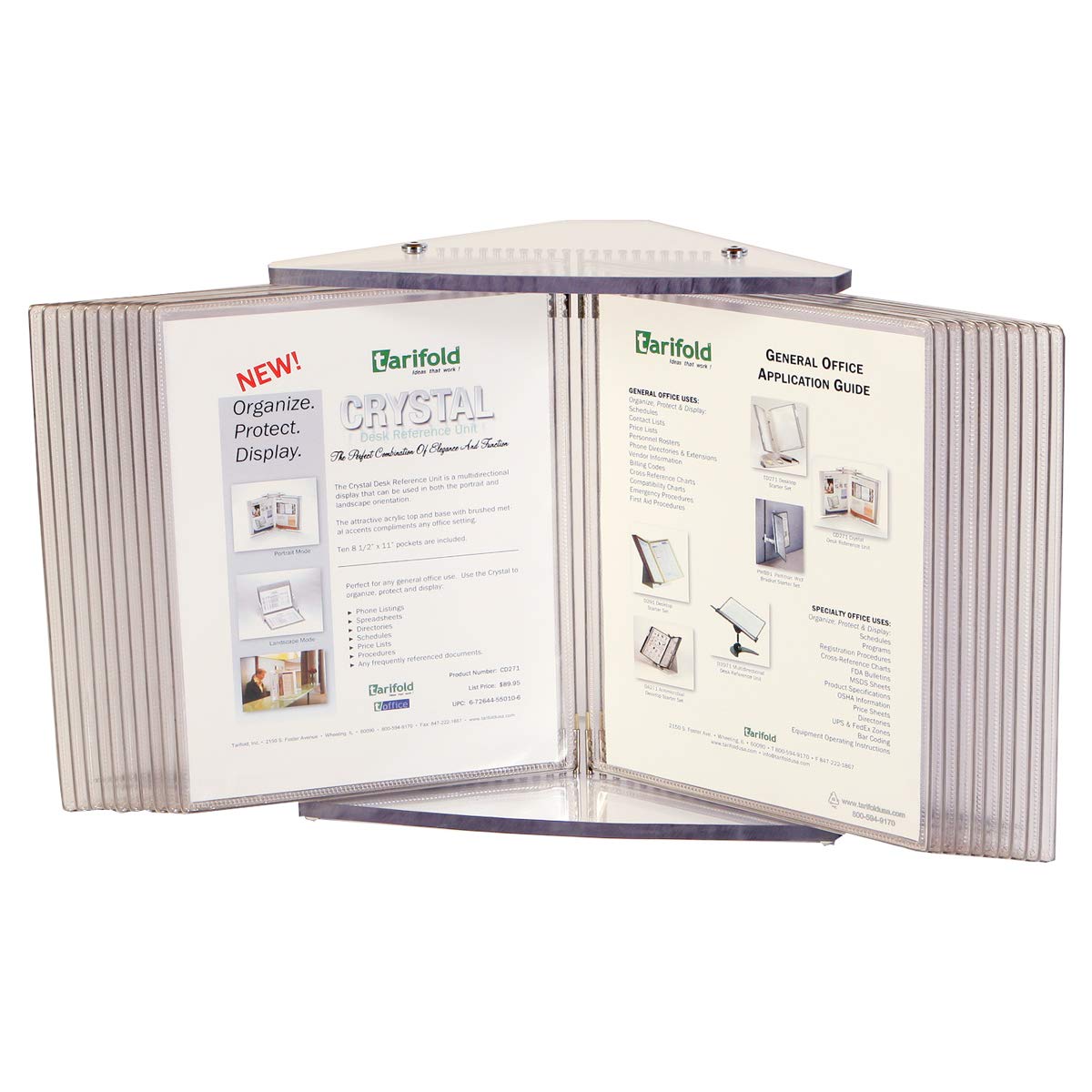 Amazon.com : Tarifold Acrylic Desktop Display Unit with 20 Display ...