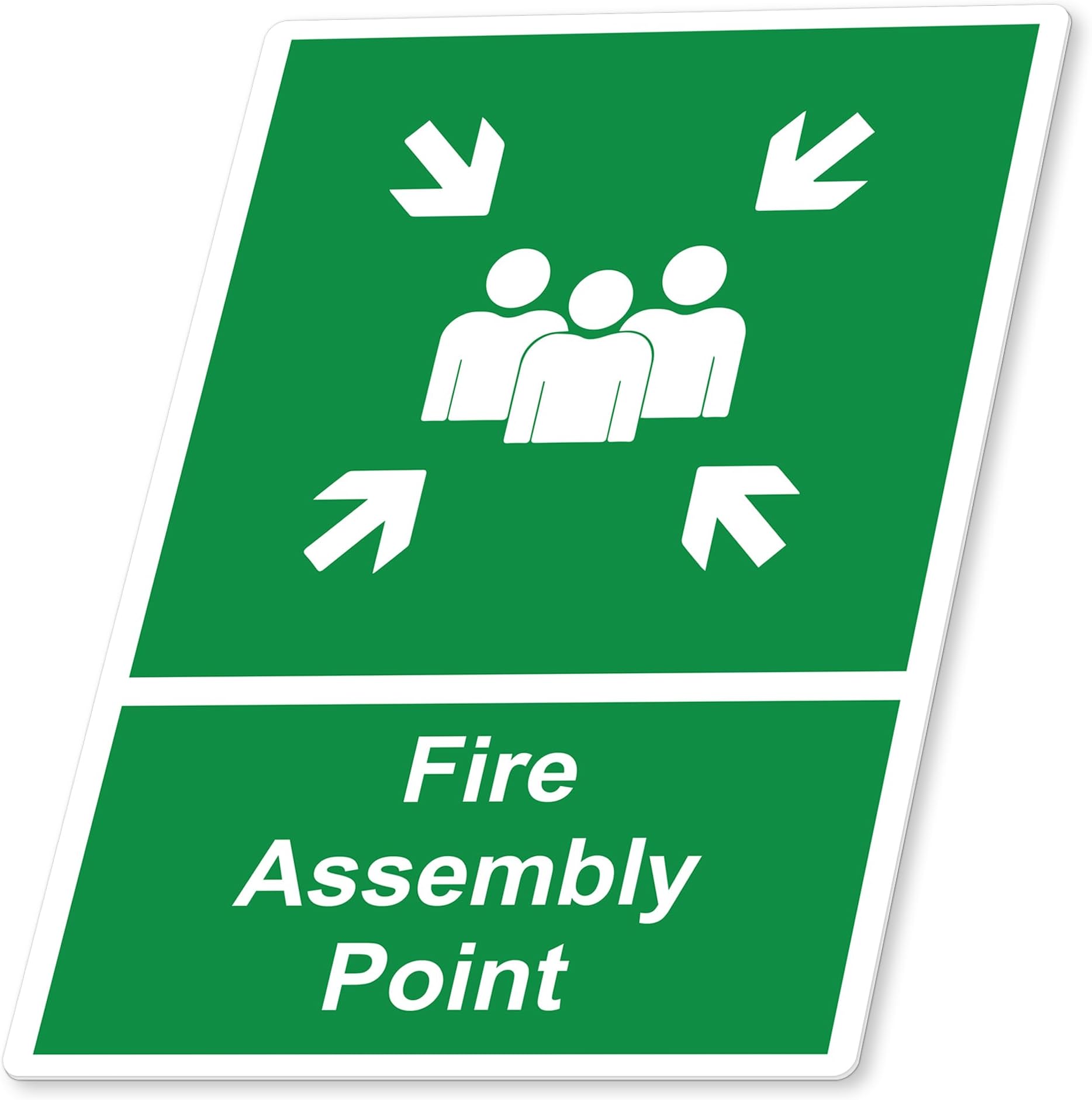 Fire assembly point Sign - A3 1mm Rigid Plastic Sign - Fire Action ...
