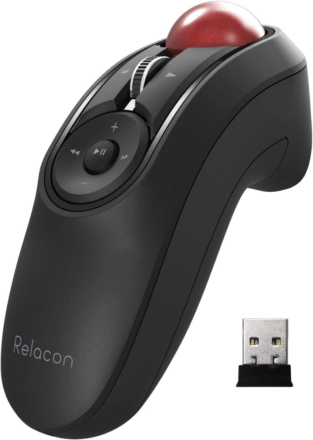 ELECOM Relacon Handheld Trackball Mouse, Thumb Control, 2.4GHz Wireless ...