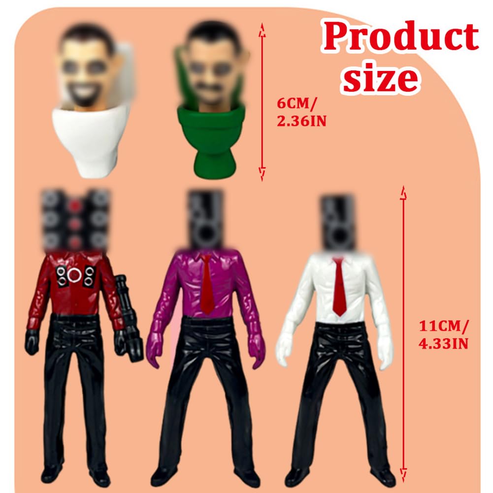 MIFKLMV Toilet Game Figures, Toilet Man and TV Man Figures, Toilet Man ...