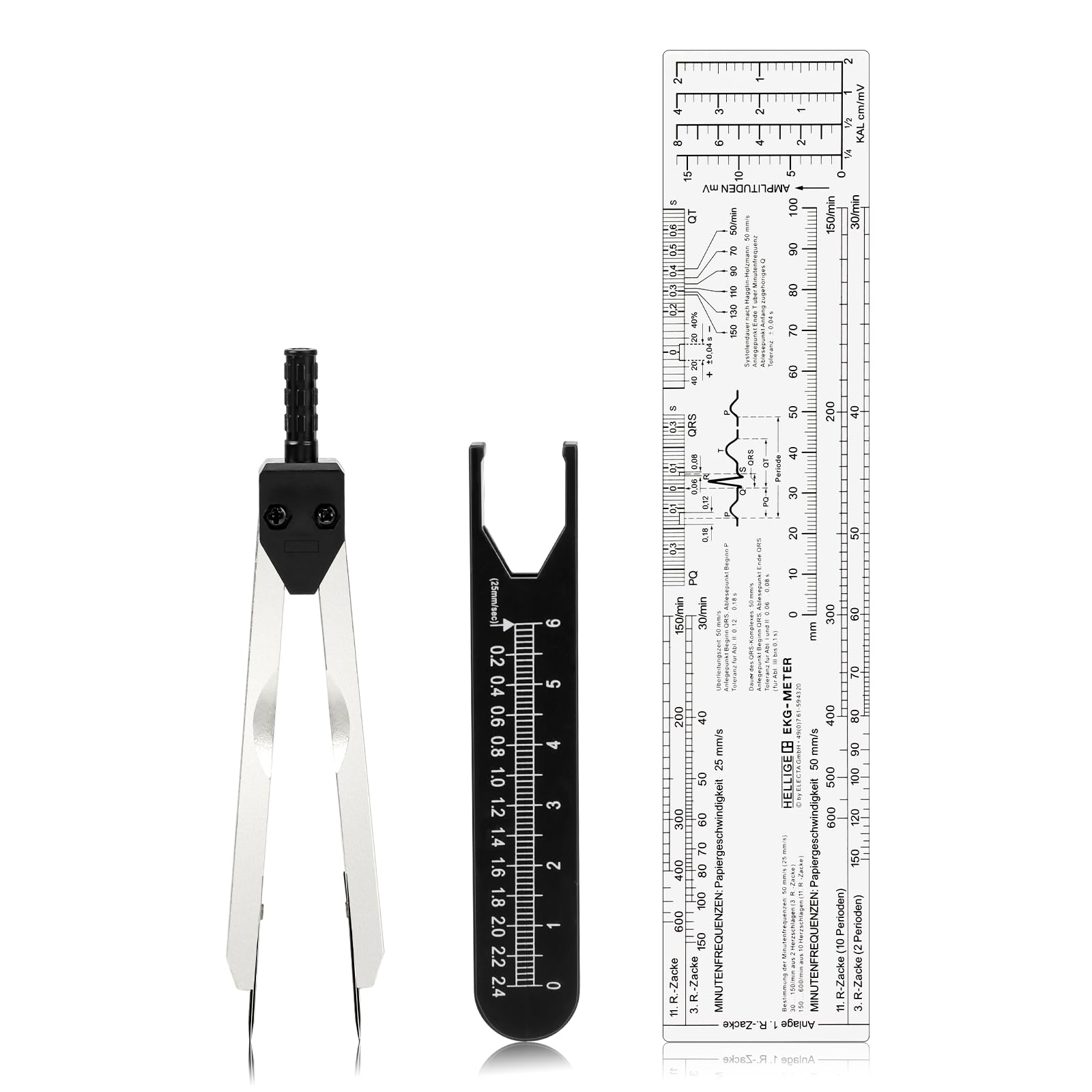 Buy EKG Caliper and Ruler Combination Set, Electrocardiogram Divider ...