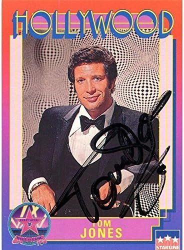 Tom Jones Autographed Hollywood Card - Signed NFL Football Cards at ...