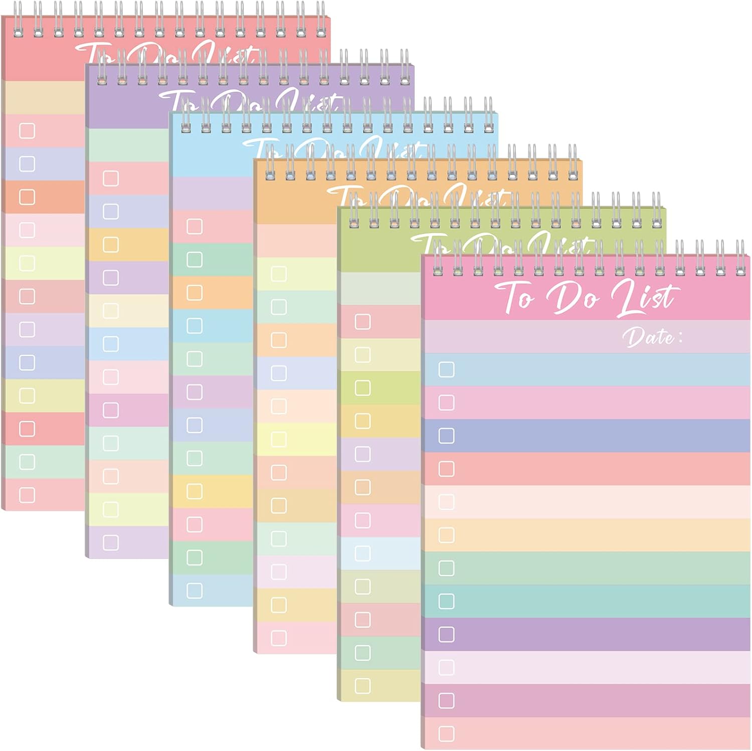 Amazon.com : 6 Pack Library Card Things to Do Notepad to Do List ...