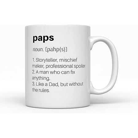 Amazon.com: Paps Definition Coffee Mug, Funny Grandpa Gifts Ideas ...