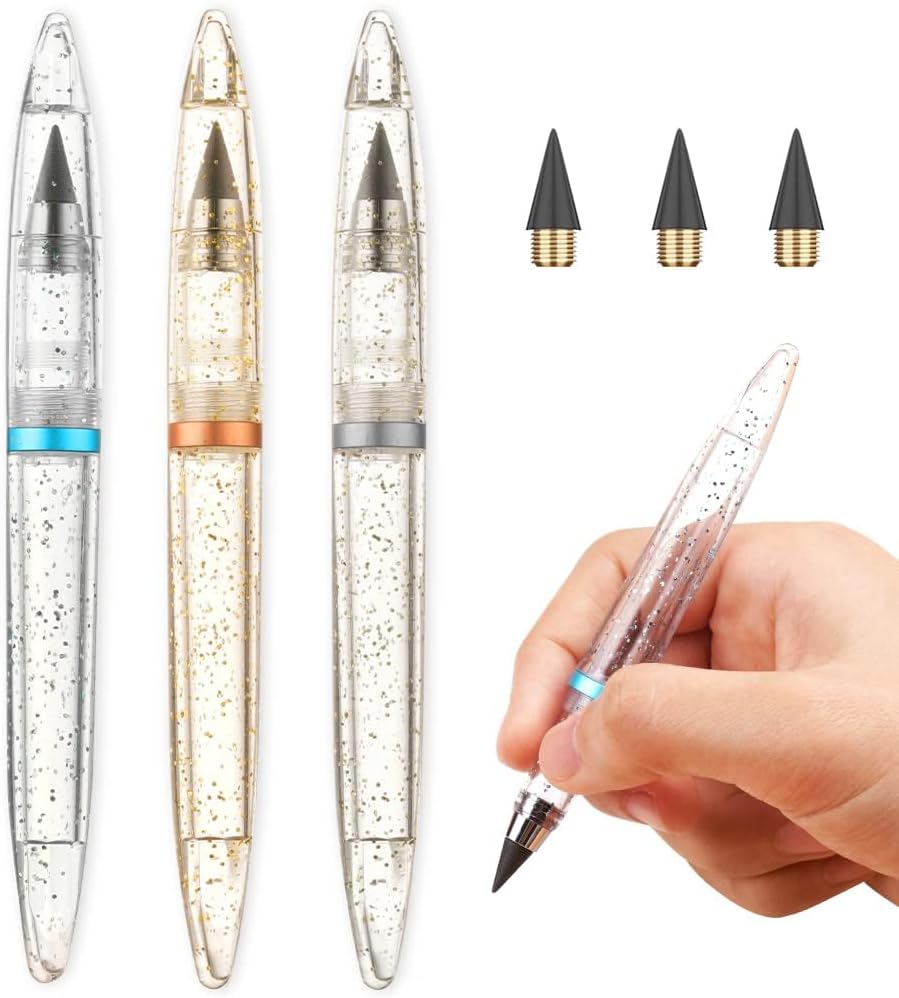 OFFCUP Eternal Pencil, 3 x Eternal Pencils, Reusable Portable Pencils ...