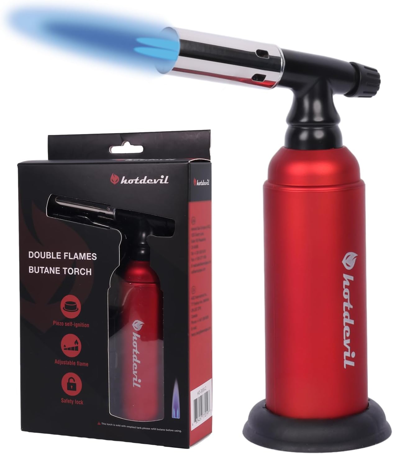 Amazon.com: Hotdevil Big Butane Torch 20g Refillable Industrial Torch ...