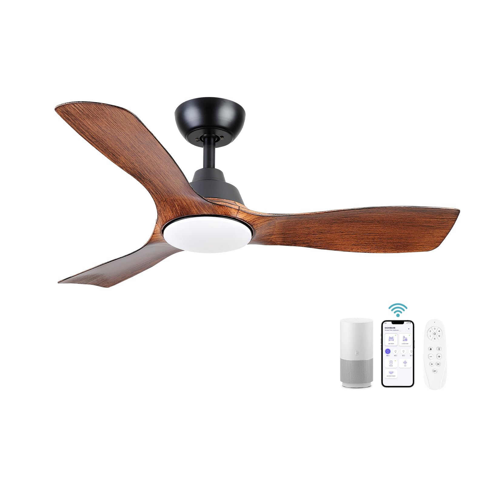 42 Inch Ceiling Fan With Lights and Remote, Smart Ceiling Fans ...