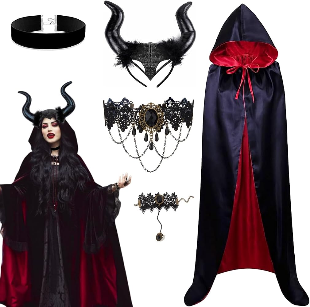 Costume De Cornes De Démon Masque Théâtre Diable Or / Masque Démon